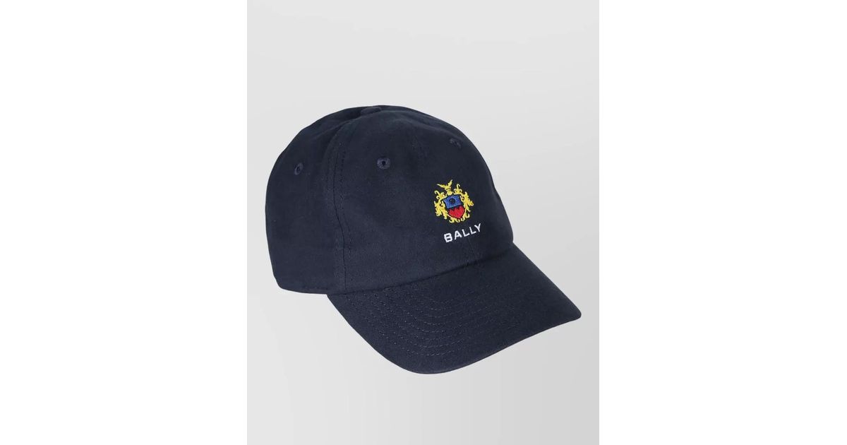 Bally Logo Cap Featuring Curved Brim in Blue for Men | Lyst UK