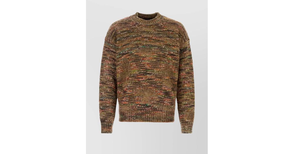 Alanui Crew Neck Knit Sweater in Brown for Men | Lyst UK