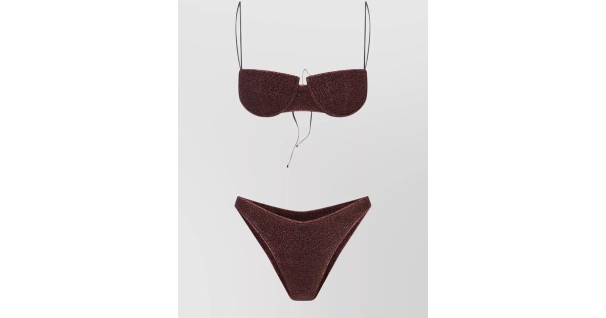 Oséree Glitter Finish High Cut Leg Coverups in White | Lyst UK