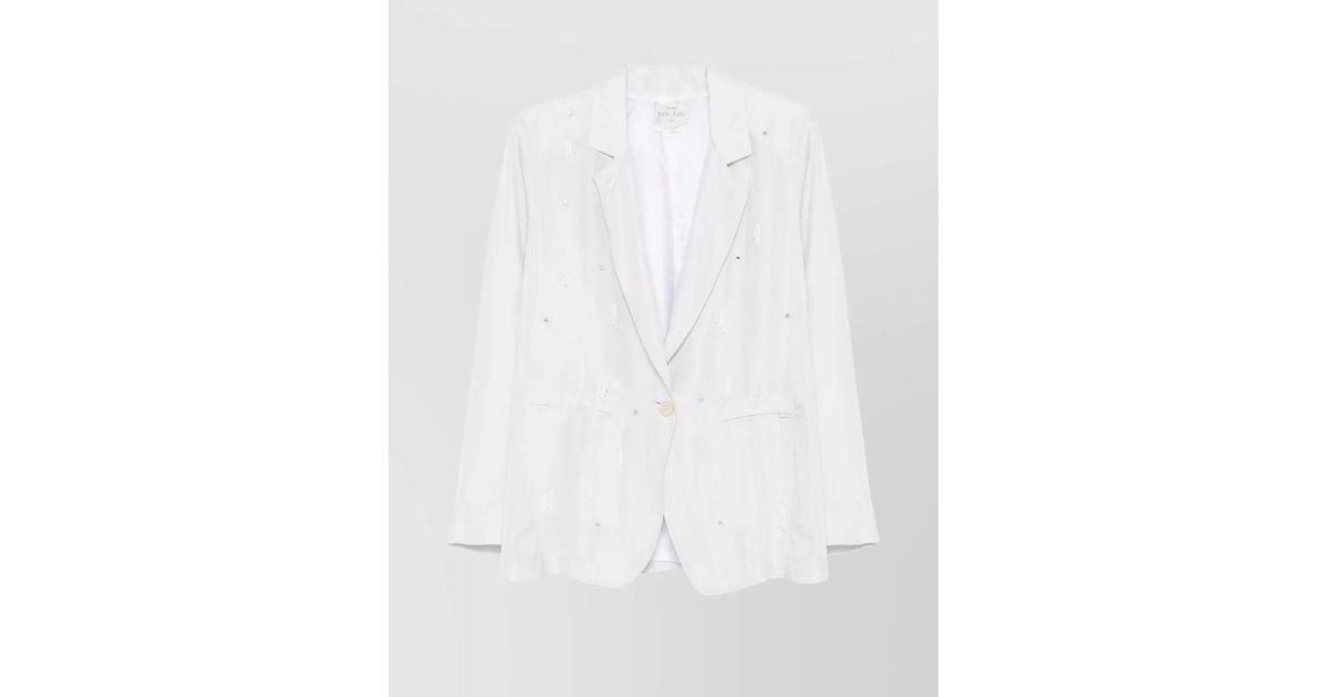 Forte Forte Embellished Double-Breasted Silk Jacket With Button ...