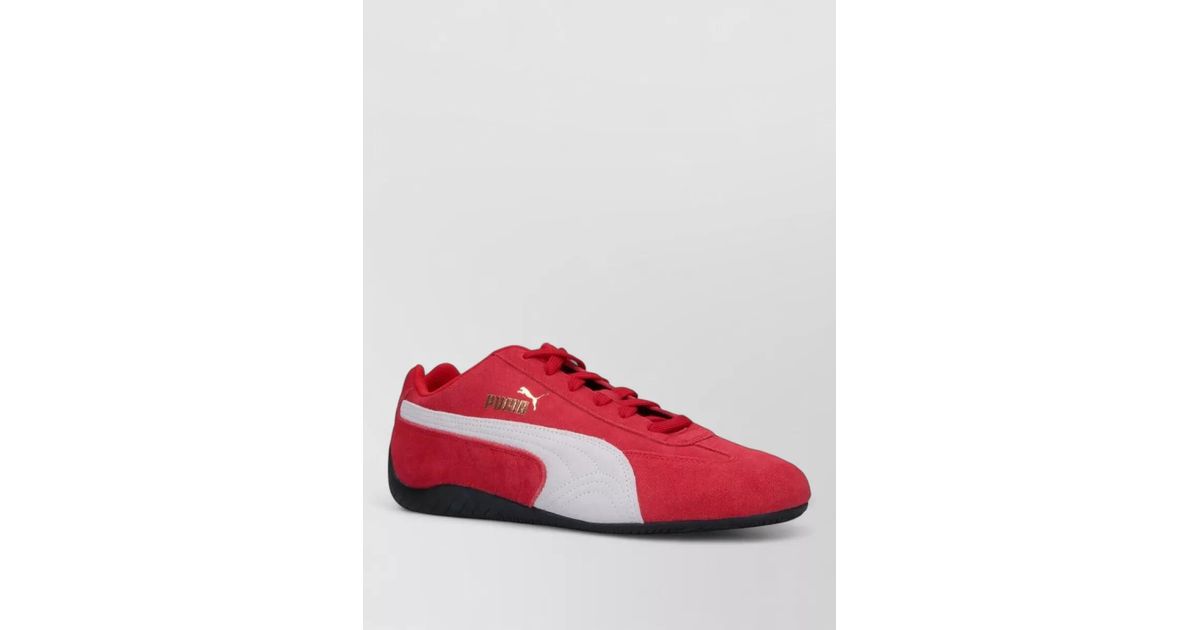 PUMA Suede Low Profile Sneakers Rubber Sole in Red for Men | Lyst UK