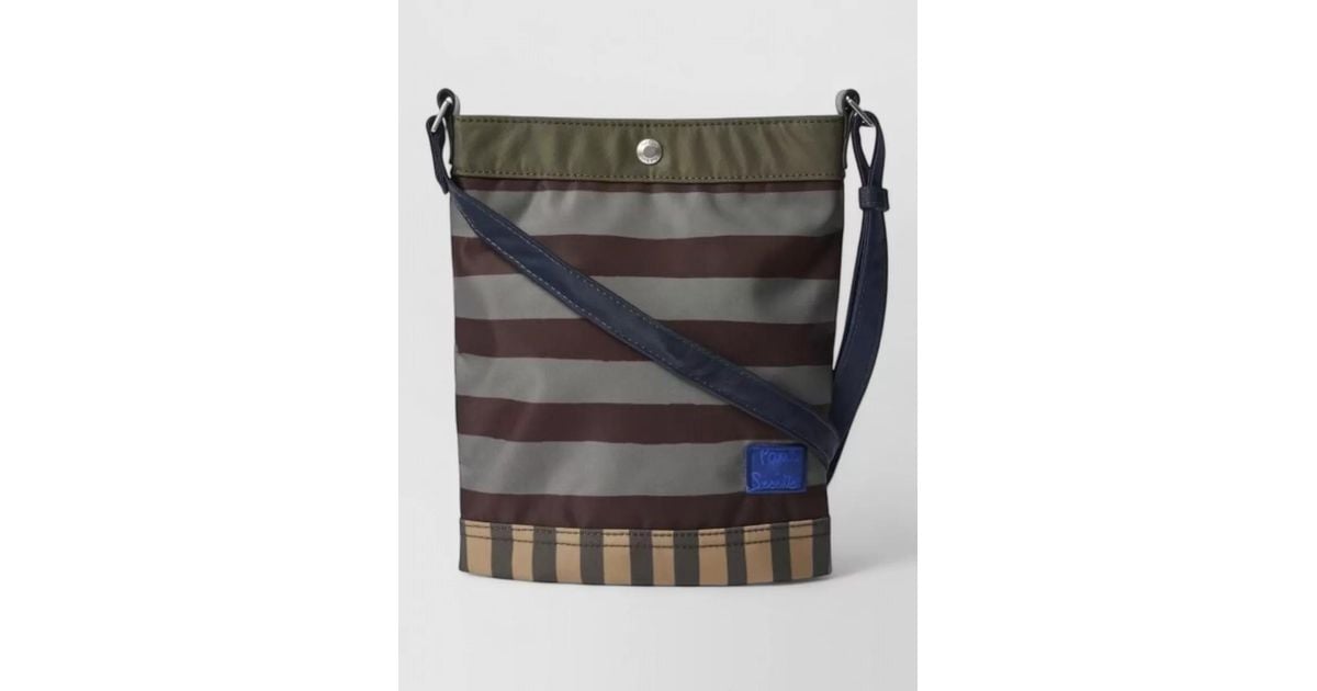 Paul Smith Shoulder Bag Adjustable Contrast Strap in Grey for Men | Lyst UK