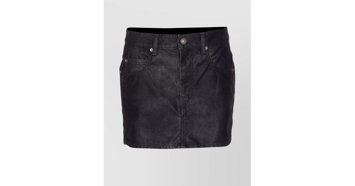 Isabel Marant Faux Leather Mini Skirt in Black | Lyst