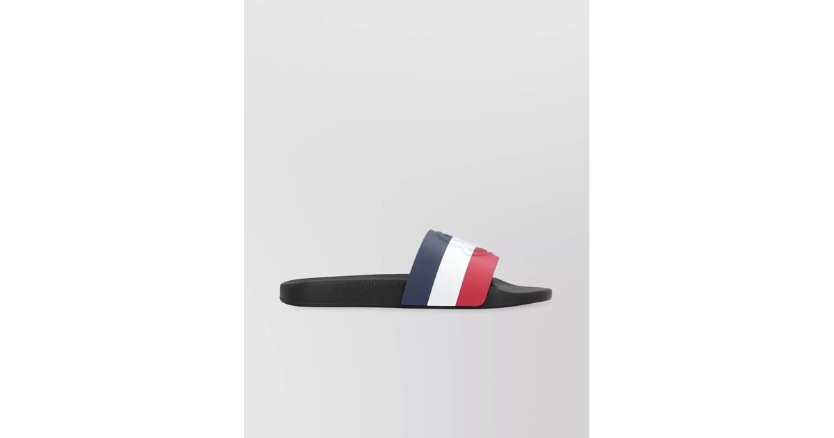 Moncler Rubber Slides Tricolor Strap for Men | Lyst UK