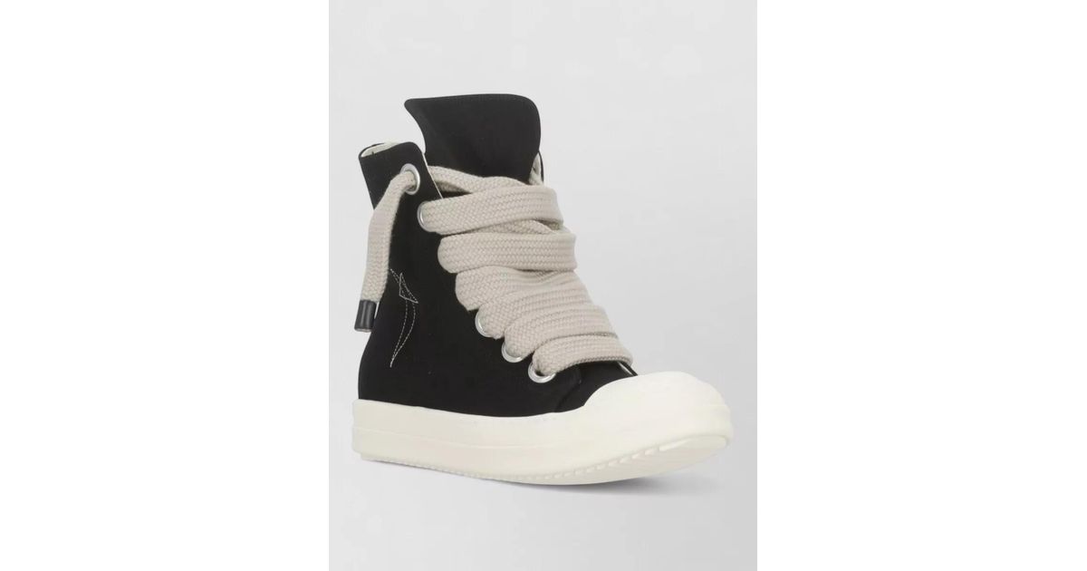 Rick Owens Low Cut Sneakers With Round Toe Design in Black | Lyst UK