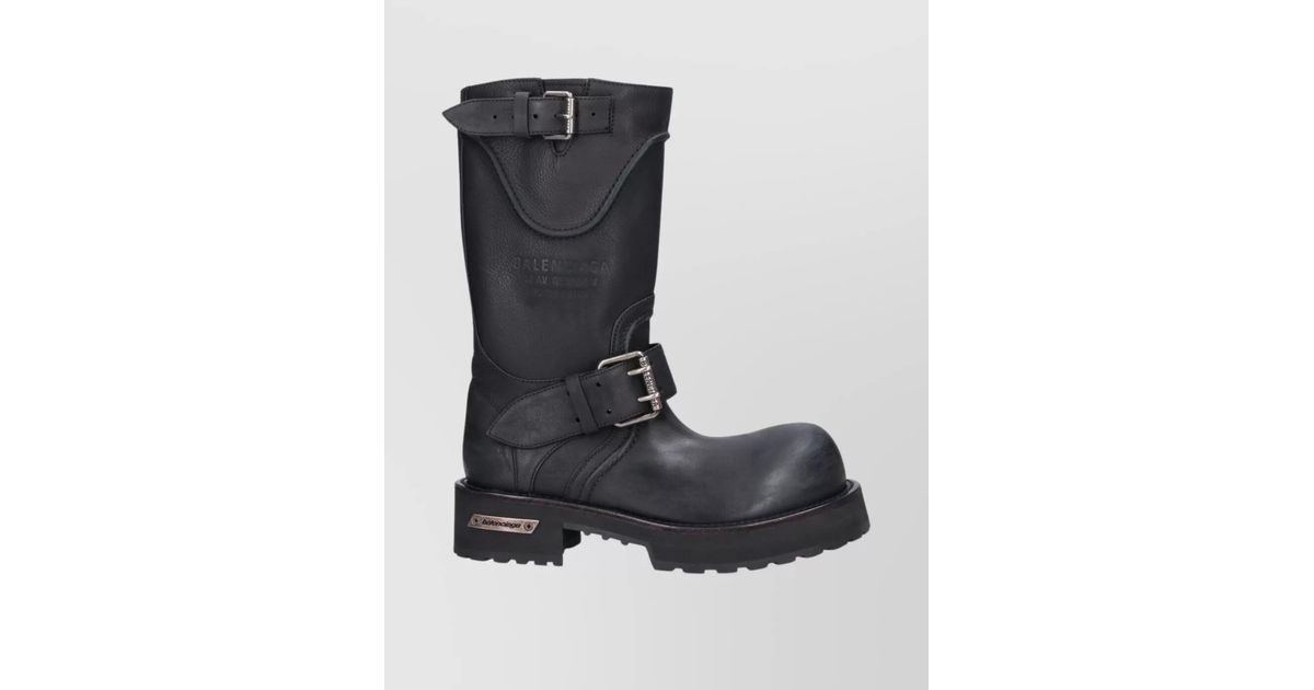 Balenciaga Venom Textured Leather Ankle Boots in Black for Men | Lyst UK