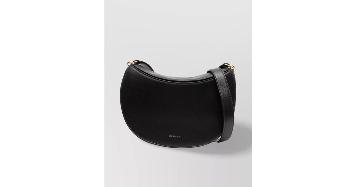 Wandler Adjustable Strap Curved Shape Shoulder Bag in Black | Lyst UK