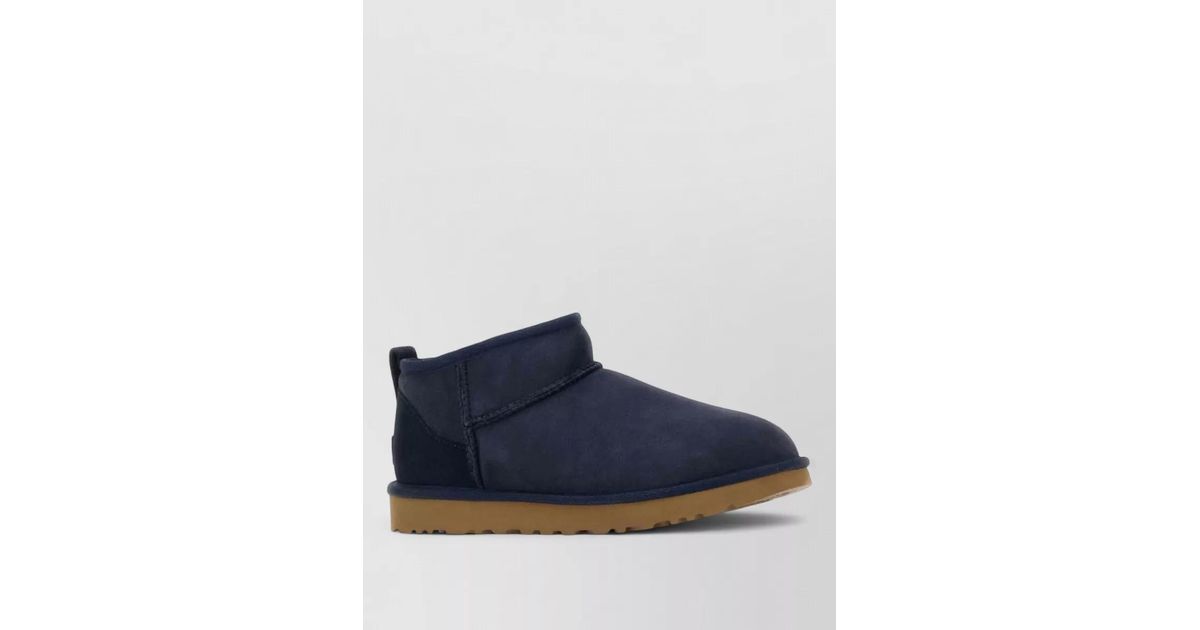 UGG Ultra Mini Ankle Boots Flat Sole in Blue | Lyst UK