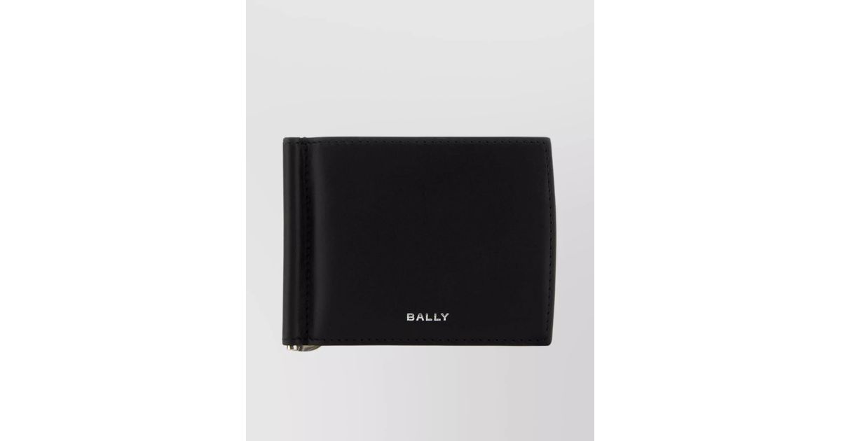 Bally Leather Bi-Fold Card Holder in Black for Men | Lyst