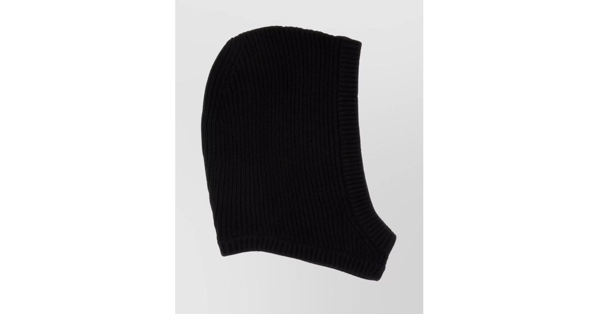 Rick Owens Ribbed Texture Stretch Fit Hats in Black | Lyst