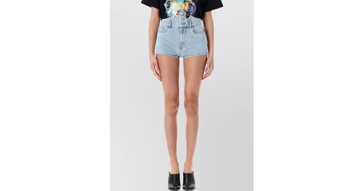 Coperni Denim Short Crown Detailing in Blue | Lyst