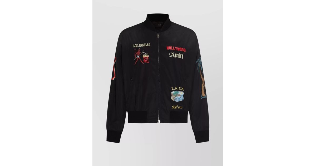 Amiri Casual Jacket With Embroidered Design And Pockets in Black for ...
