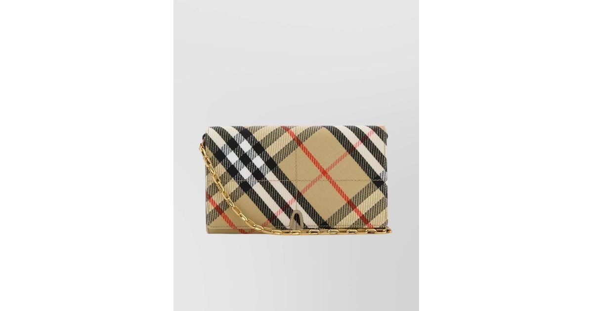 Burberry Canvas Snip Wallet Chain Strap | Lyst
