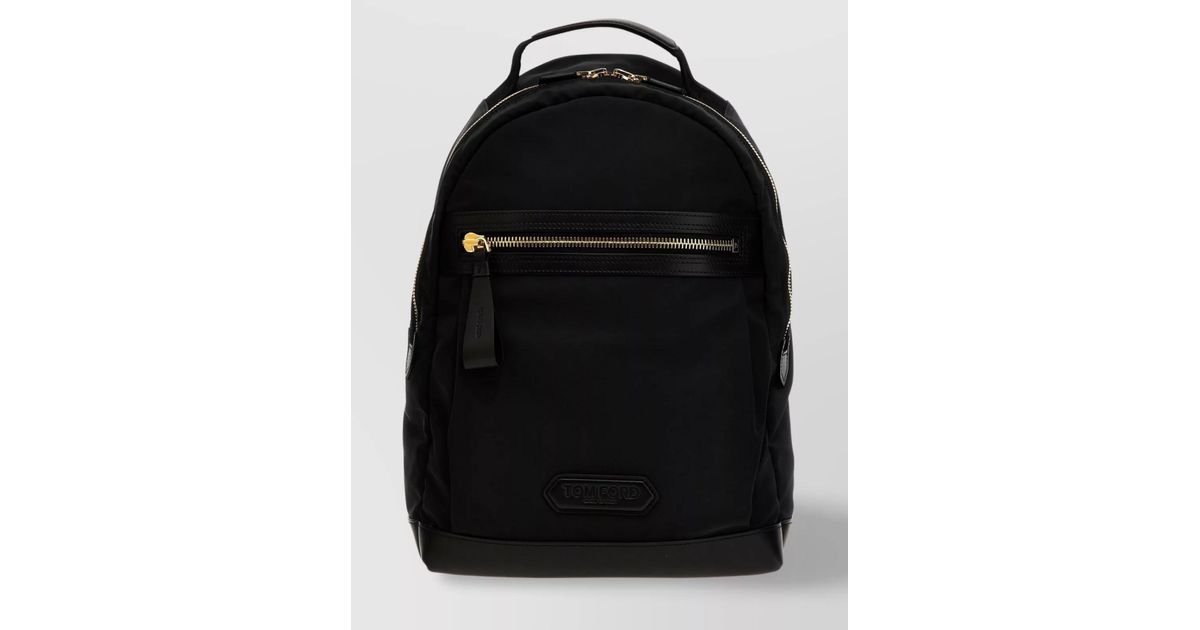Tom Ford Logo Emblem Backpack Hardware in Black for Men | Lyst