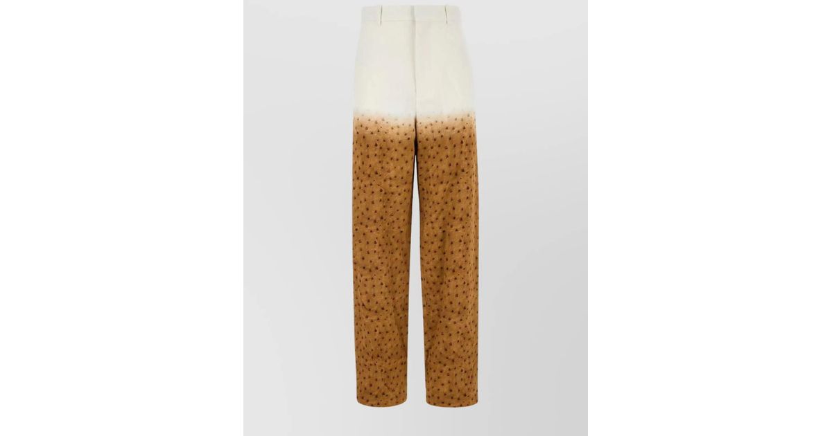 Loewe Crepe Pant With Printed Gradient Star Pattern in White | Lyst