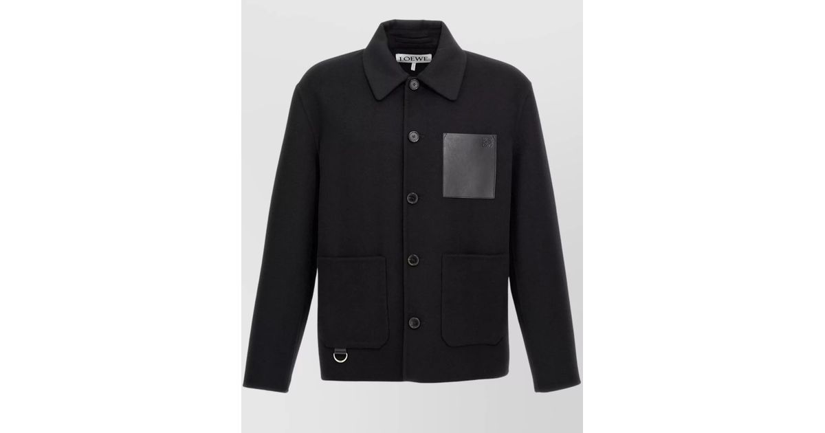 Loewe Utility Jacket Featuring D-Ring Detail in Black for Men | Lyst UK