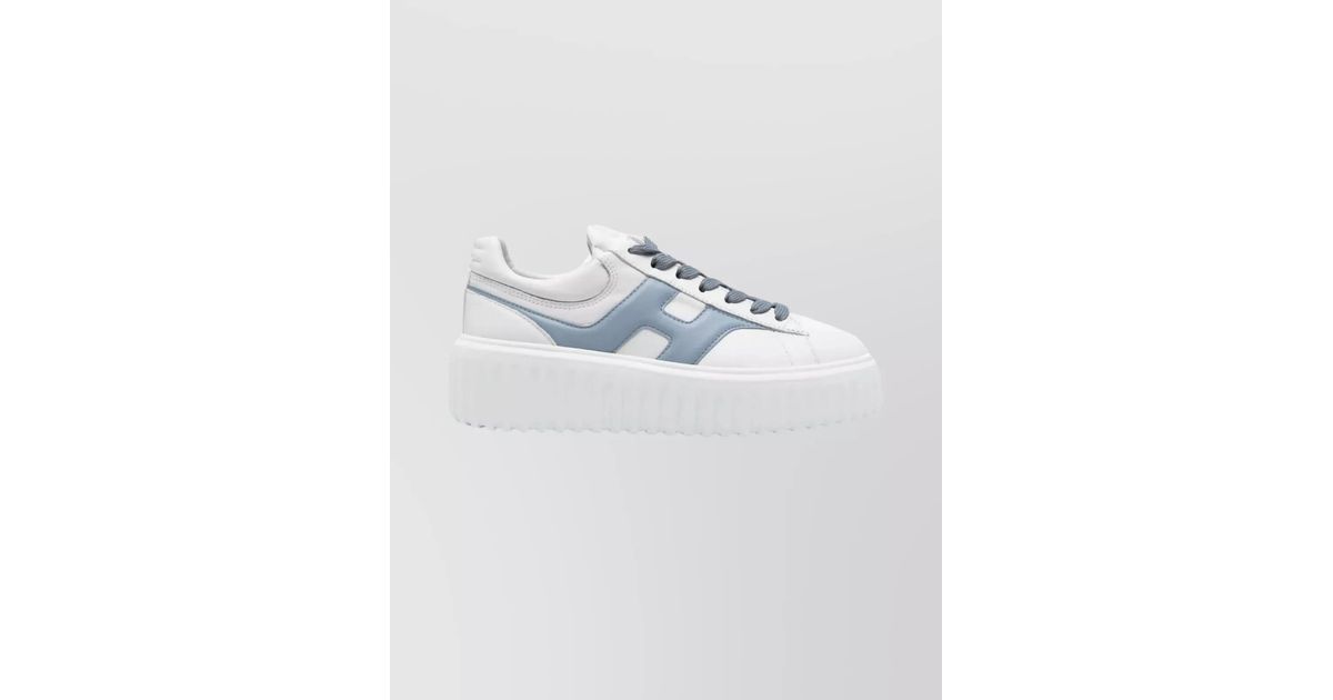 Hogan Sneakers With Panelled Design And Platform Sole in Metallic | Lyst