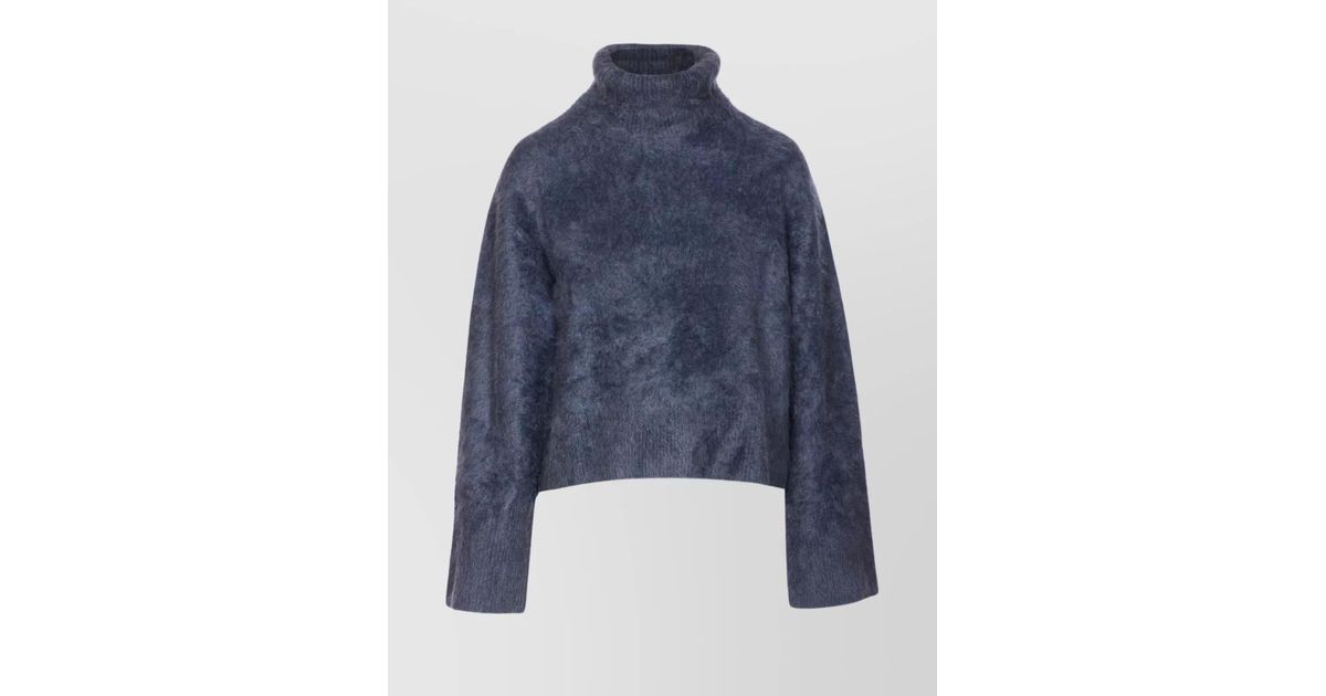 Lisa Yang Cozy High Neck Knitwear With Long Sleeves in Blue | Lyst UK