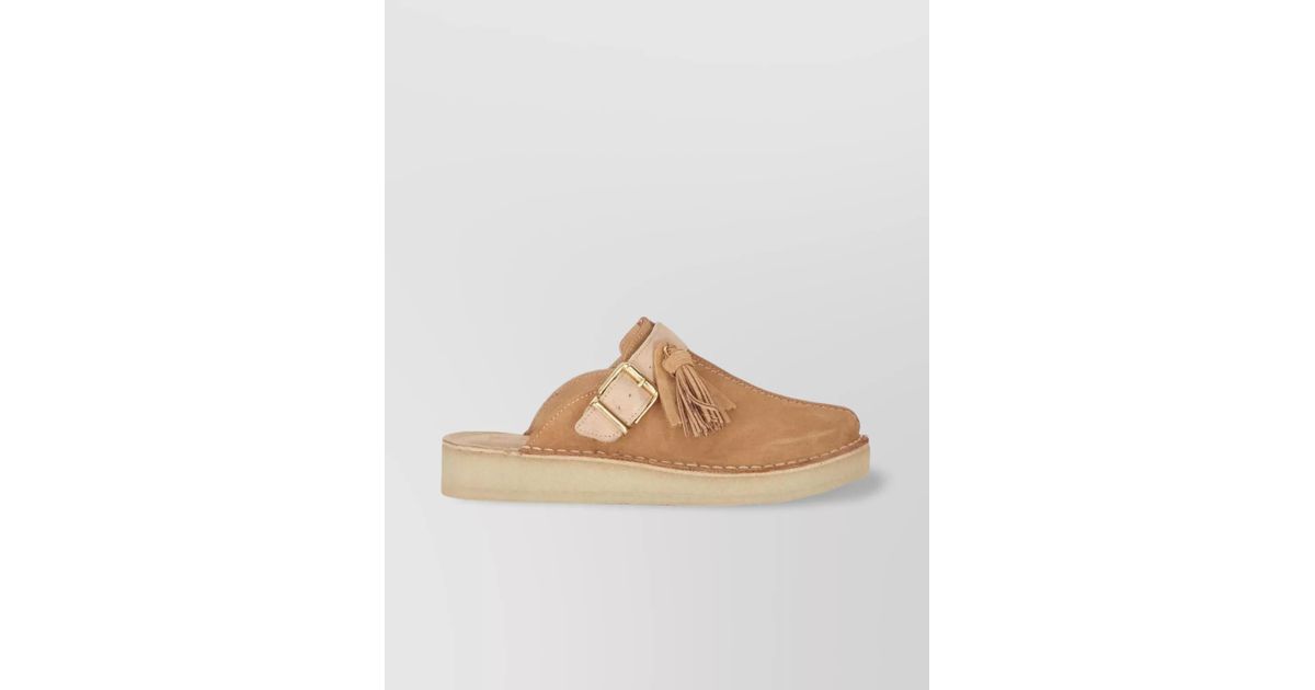 Clarks Leather Trek Mule Tassel Detail | Lyst UK