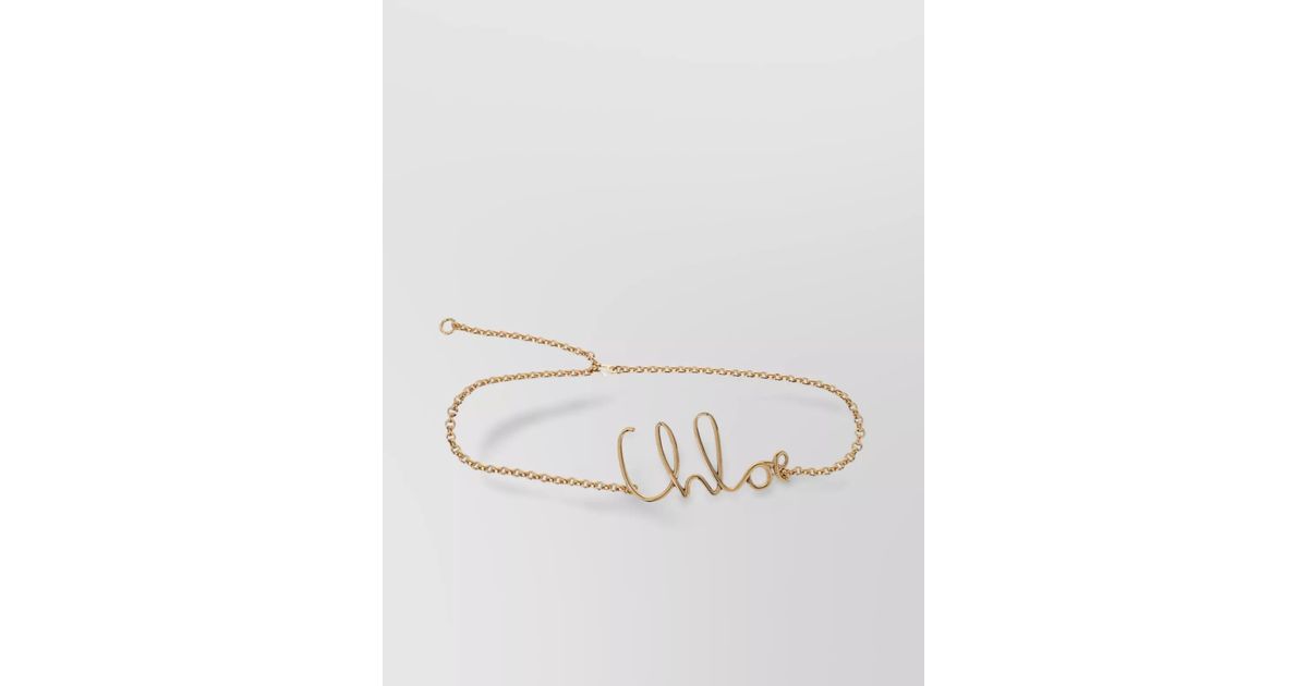 Chloé Adjustable Chain Design Belt in White | Lyst