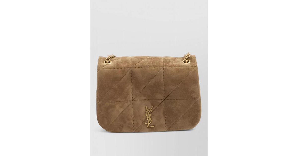 Saint Laurent Jamie Mini Leather Shoulder Bag in Natural | Lyst