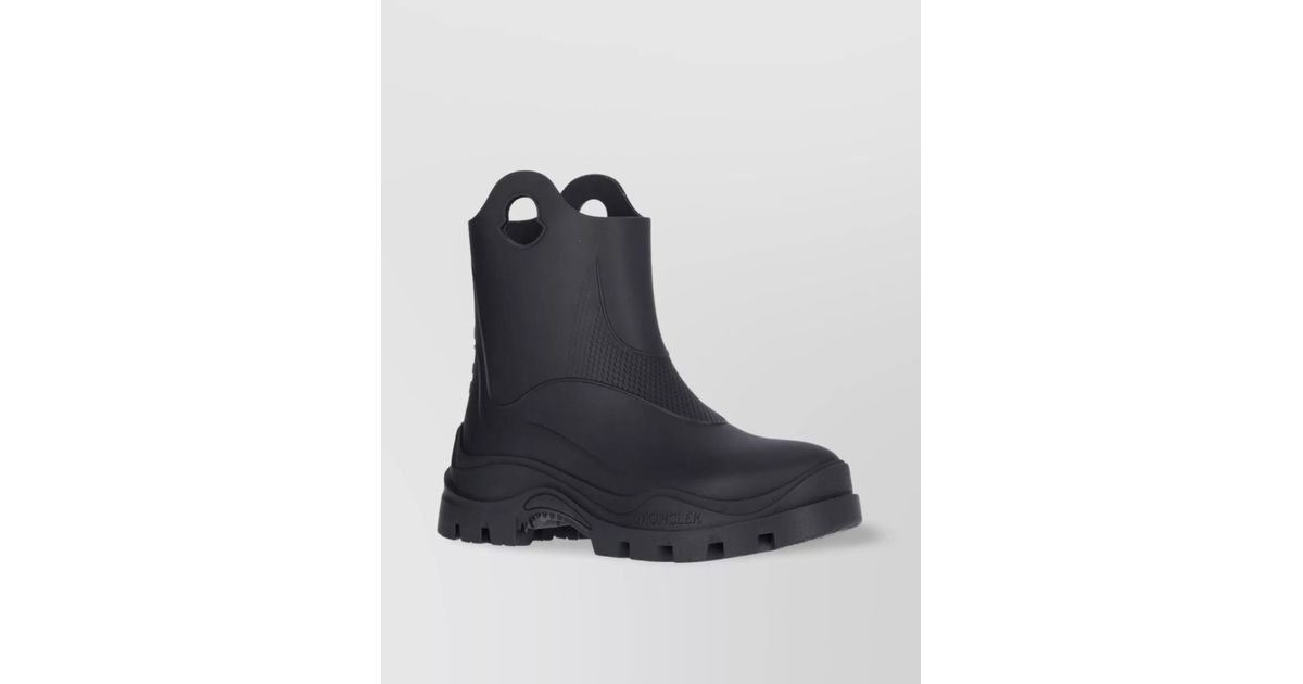 Moncler Boots Short Holes Round Tip Rubber Sole in Blue | Lyst