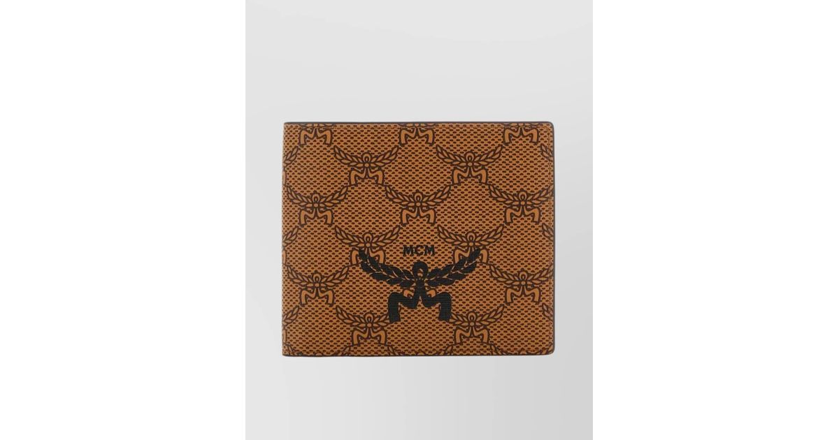 MCM Contrast Trim Rectangular Purse in Brown | Lyst UK