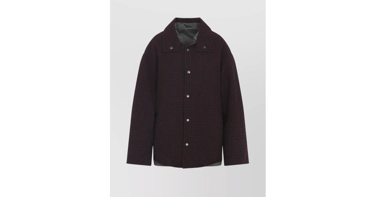 Maison Margiela Checkered Pattern Long Sleeve Jacket in Blue | Lyst UK