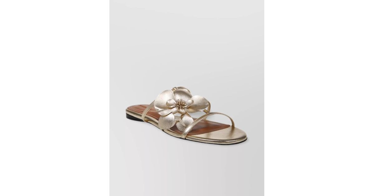 Zimmermann Orchid Embellished Slide Sandals | Lyst