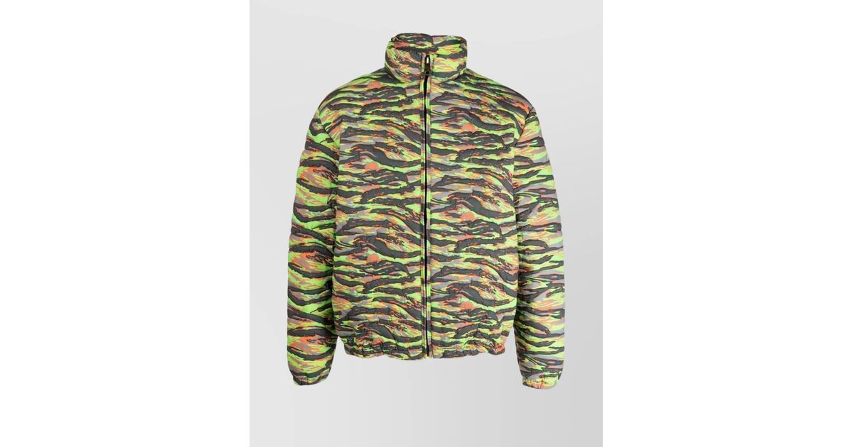 ERL Cotton Camouflage-Print Quilted Down Jacket in Green for Men | Lyst UK