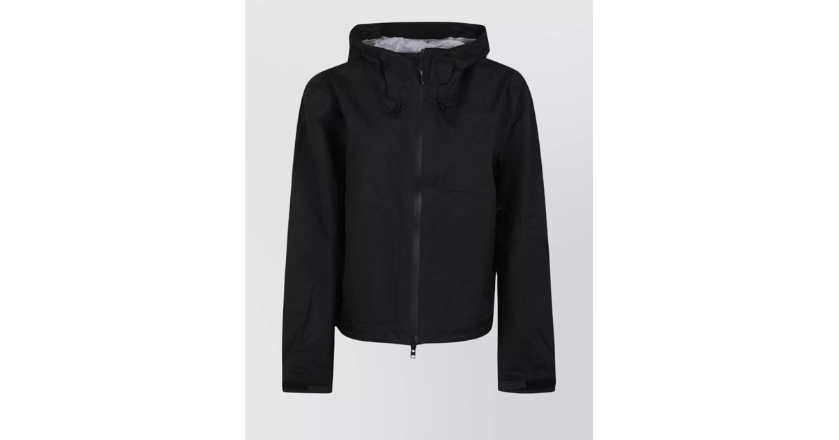 The North Face Packable Hooded Rain Jacket in Black | Lyst