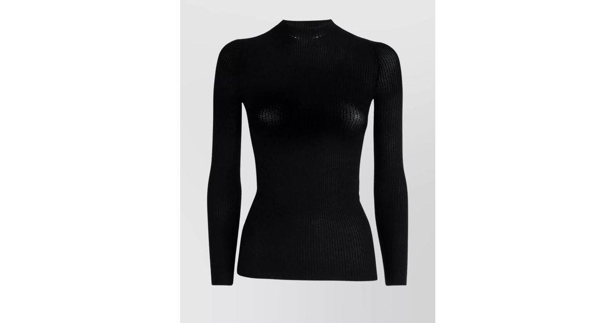 Balenciaga Knitted Top in Black | Lyst