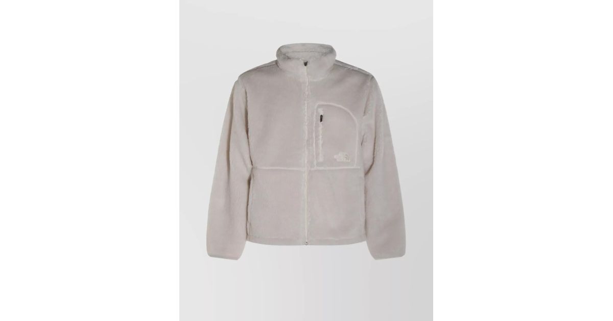 The North Face Soft Texture High Collar Jacket With Pockets in Gray for ...