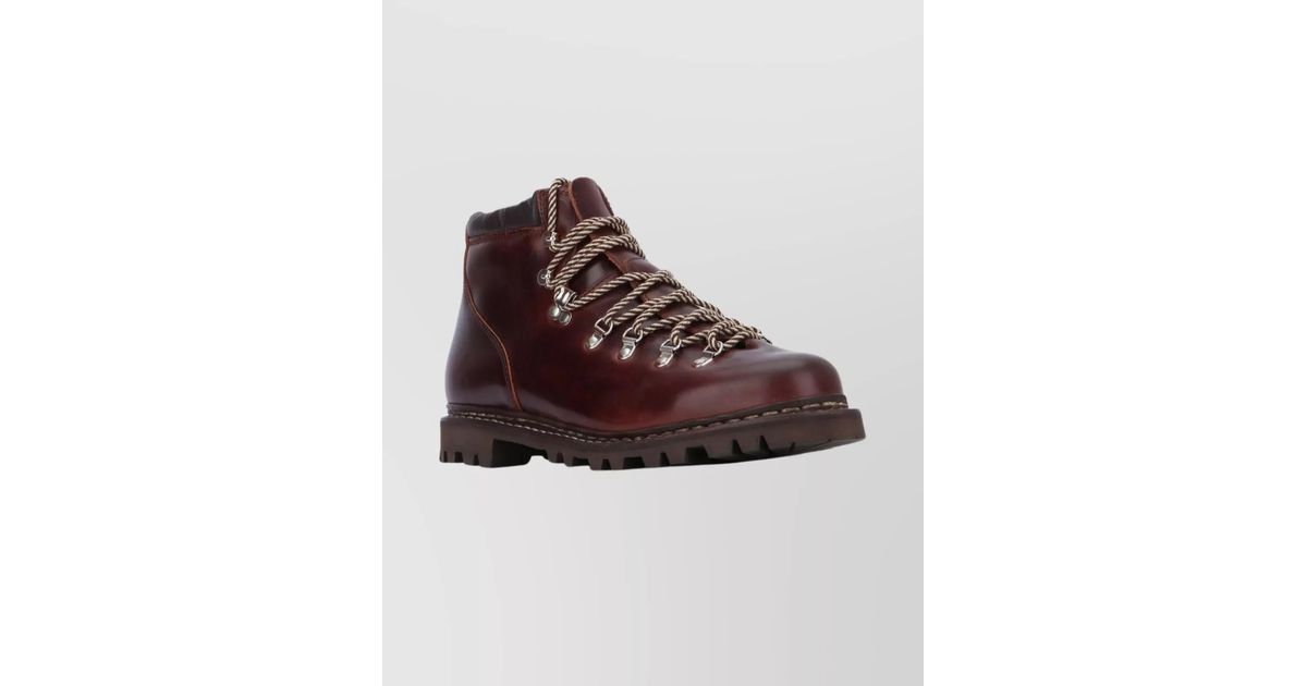 Paraboot Lace-Up Ankle Shoes Lug Sole in Brown for Men | Lyst