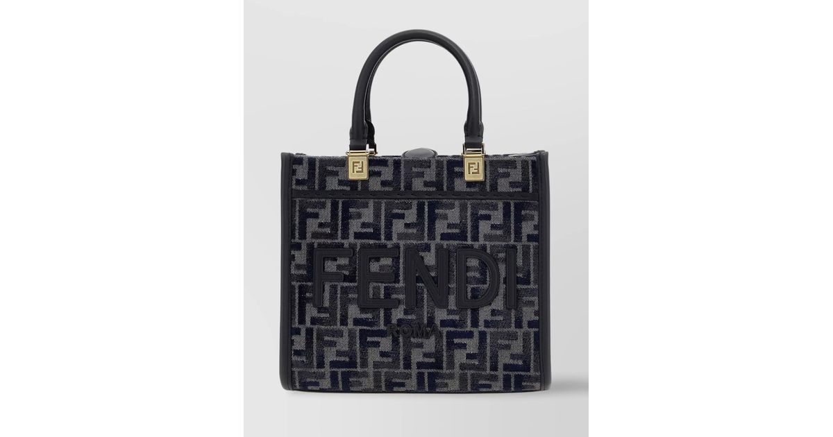 Fendi Small Sunshine Shopping Bag in Black | Lyst
