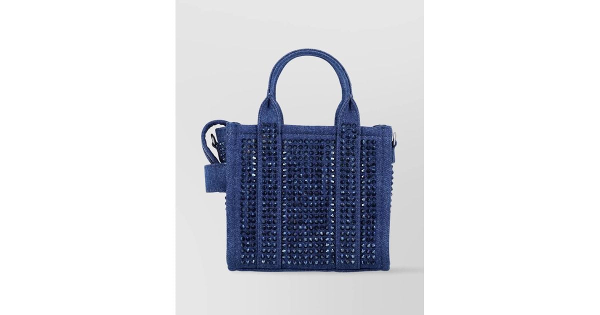 Marc Jacobs Crystal Embellished Crossbody Tote With Top Handles in Blue ...