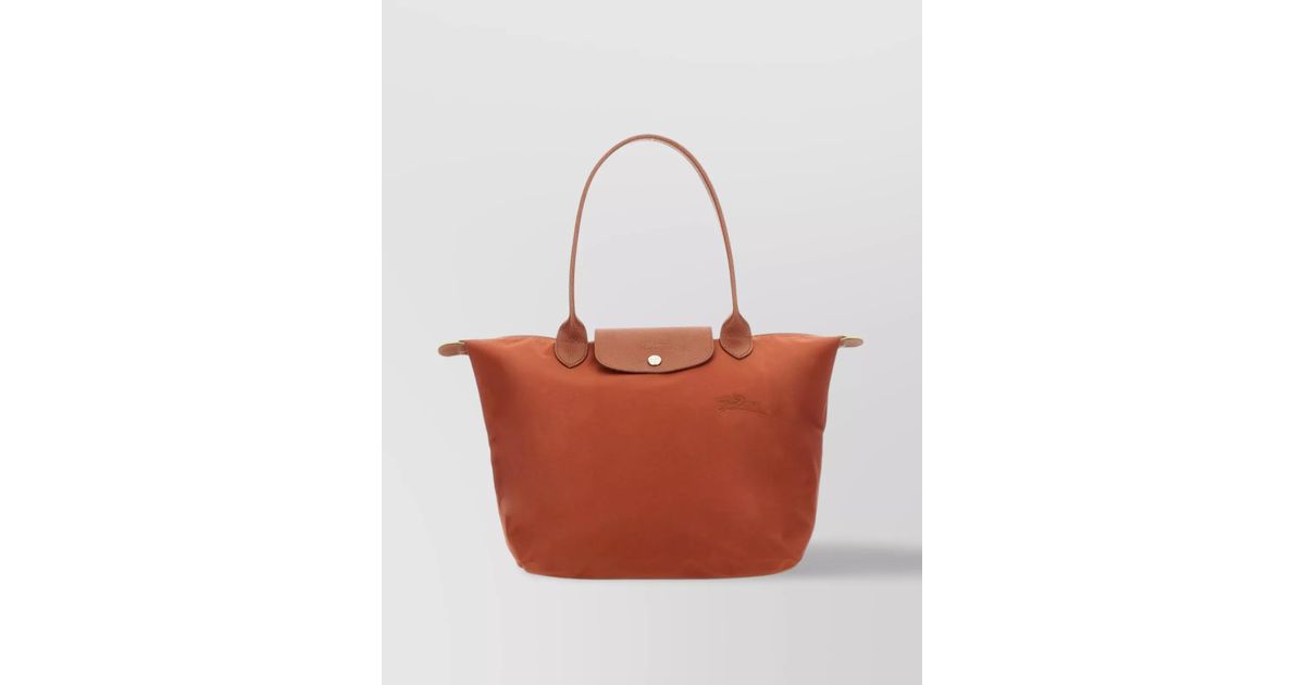 Longchamp Top Handle Foldable Tote Bag in White | Lyst
