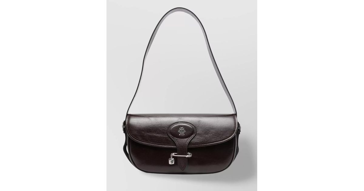 Bally Shoulder Bag Padlock Detail in Black | Lyst