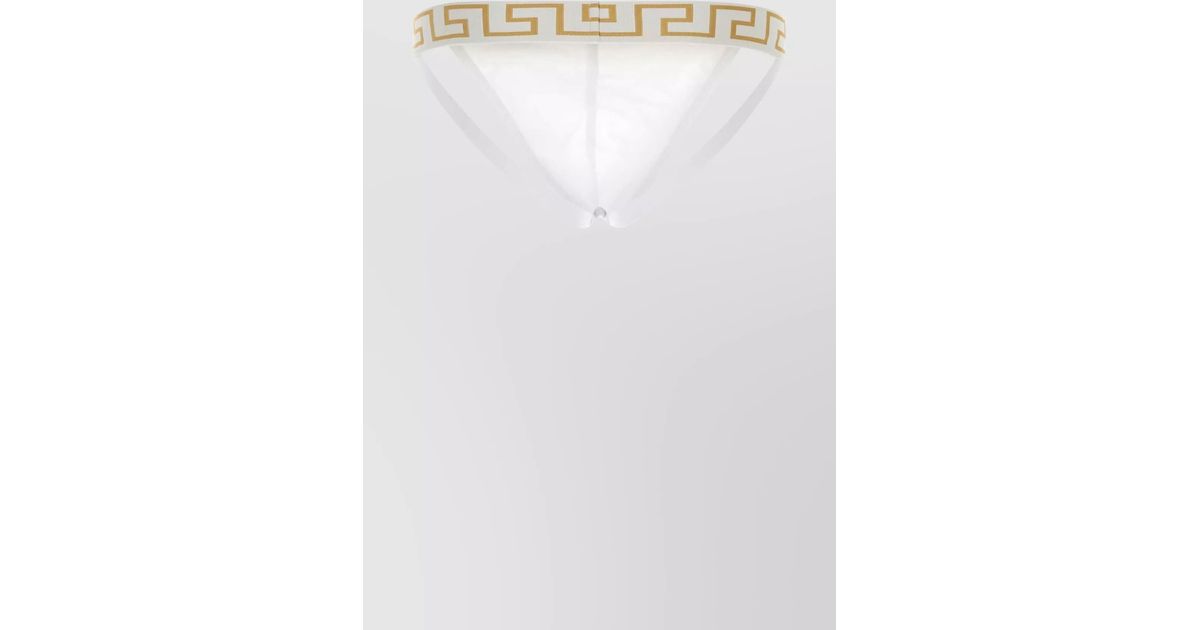Versace Stretch Cotton Brief With Greek Key Pattern in White for Men | Lyst