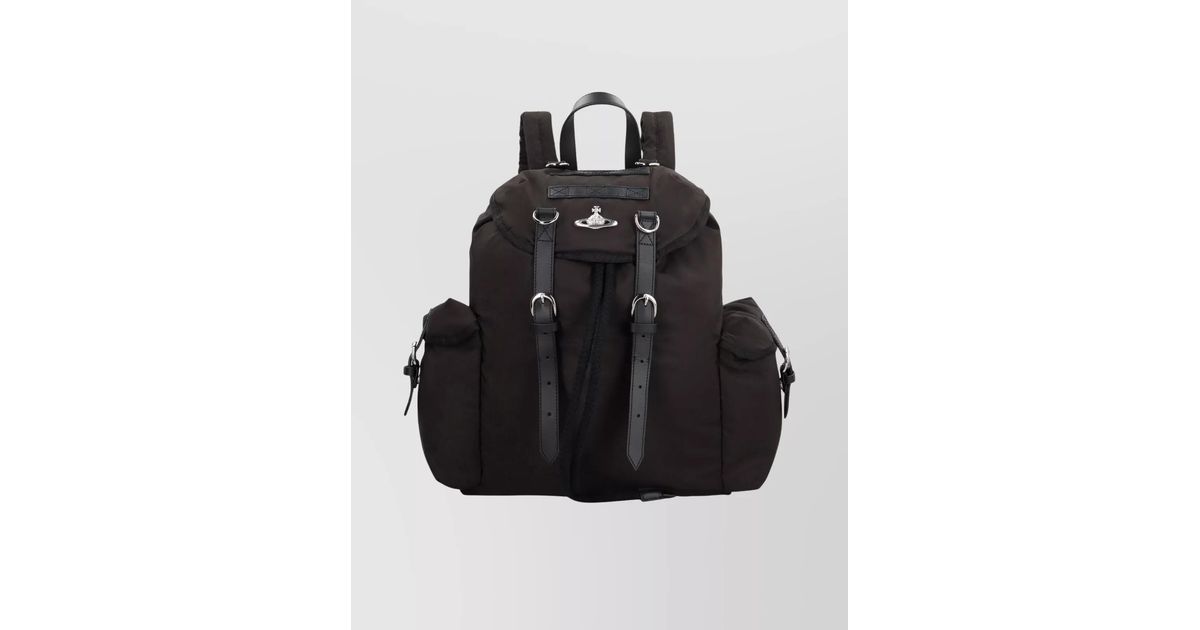 Vivienne Westwood Technical Fabric Logo Backpack in Black | Lyst UK