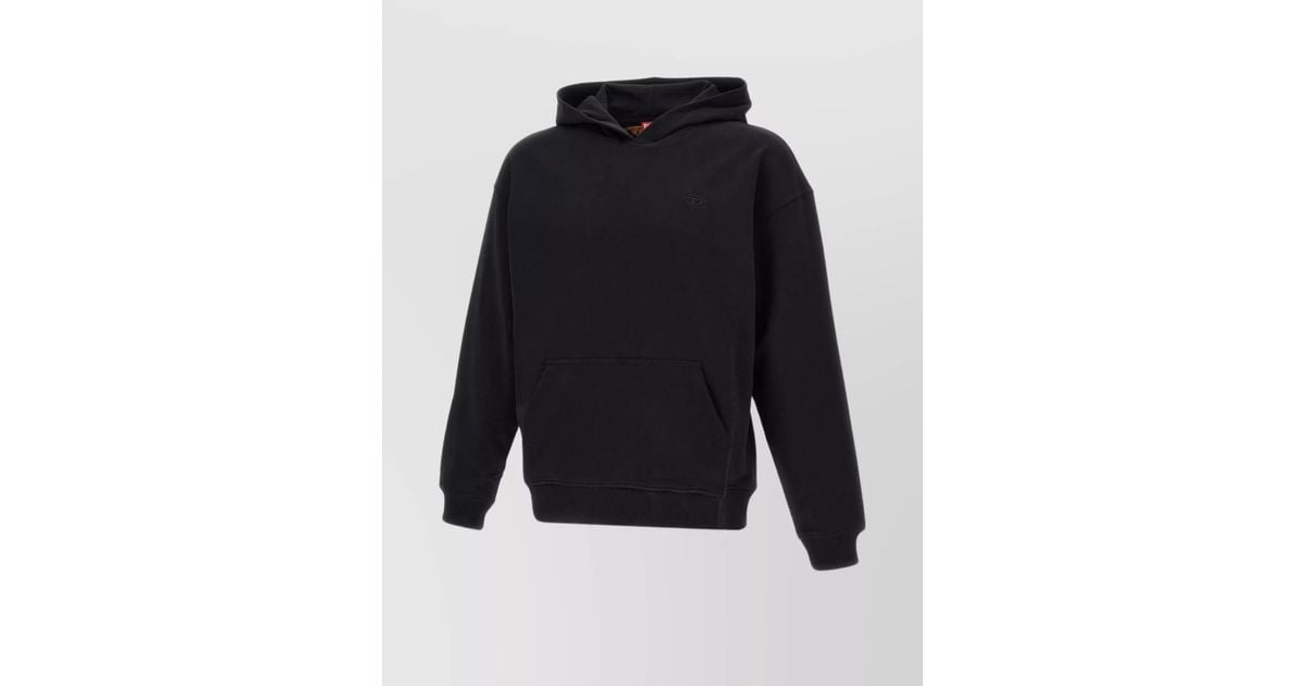 DIESEL Graphic Back Hooded Sweatshirt With Kangaroo Pocket in Blue for ...