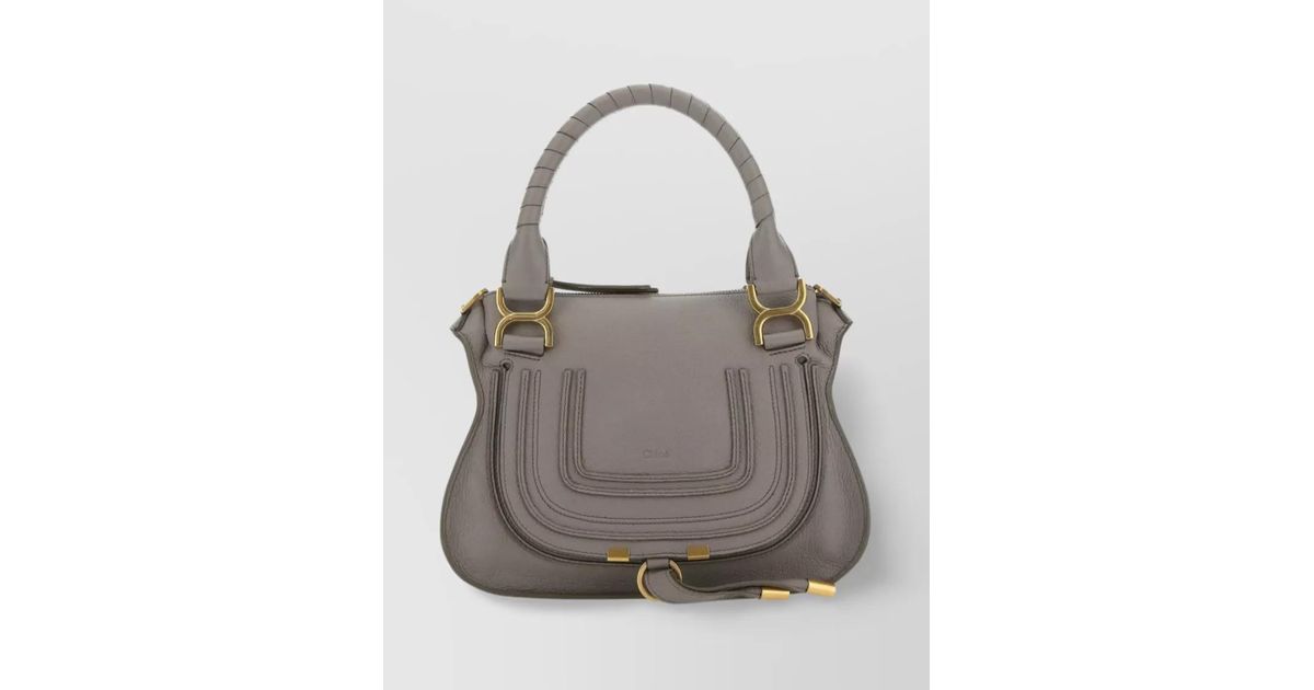 Chloé Small Leather Handbag With Top Handle And Decorative Laces in ...