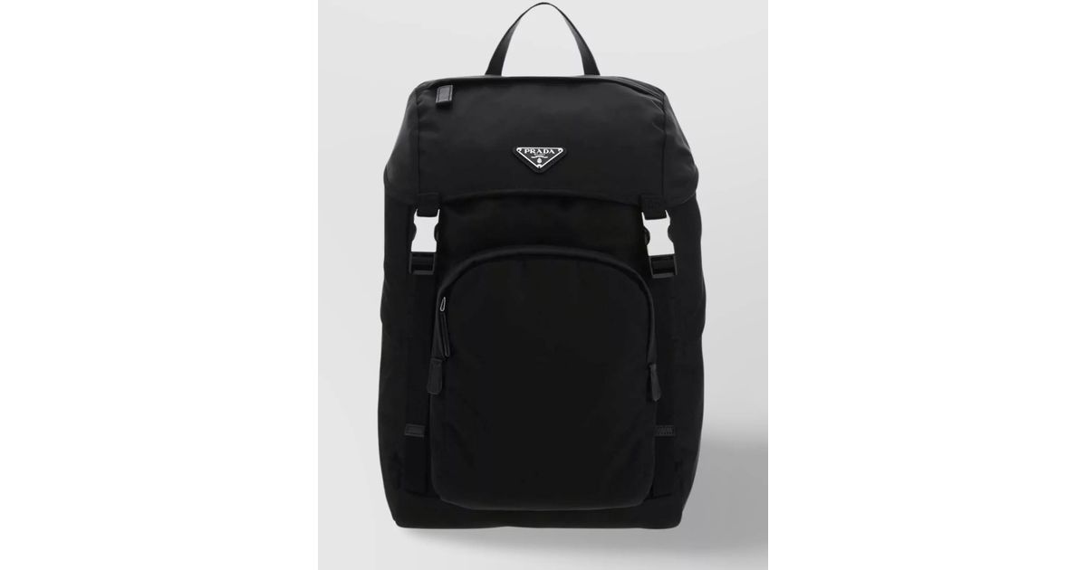 Prada Nylon Backpack With Adjustable Straps And Pockets in Black for ...