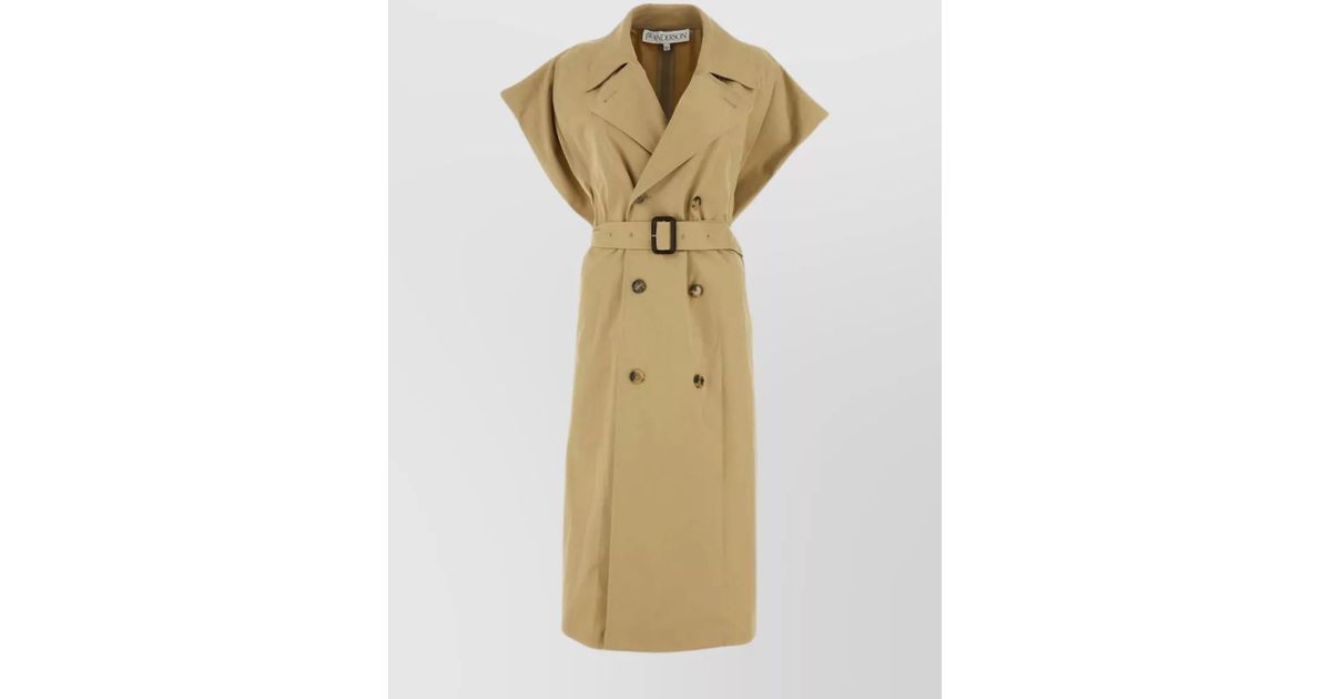 JW Anderson Modern Trench With Back Slit And Belted Waist in Metallic ...