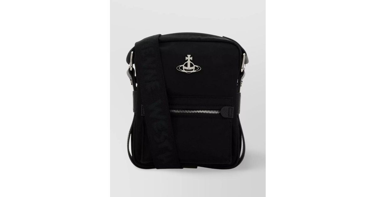 Vivienne Westwood Fabric Jackson Crossbody Bag in Black | Lyst