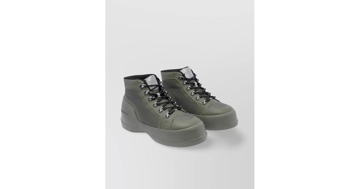 Moon Boot High-Top Lace Boots Padded Collar in Gray for Men | Lyst