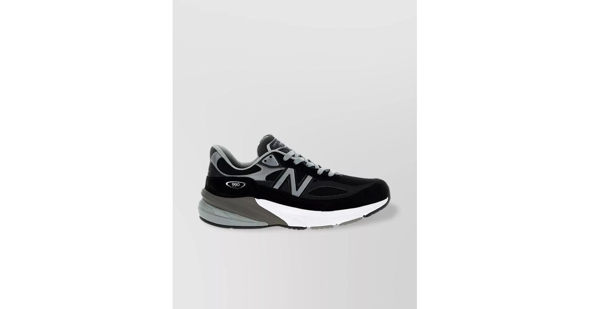 New Balance Mesh Upper Sneakers Contrast Midsole in Black for Men | Lyst