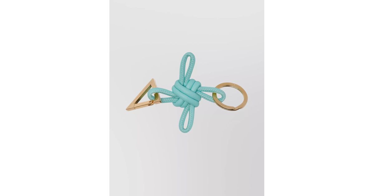 Bottega Veneta Double Ring Triangle Key Holder in Blue | Lyst