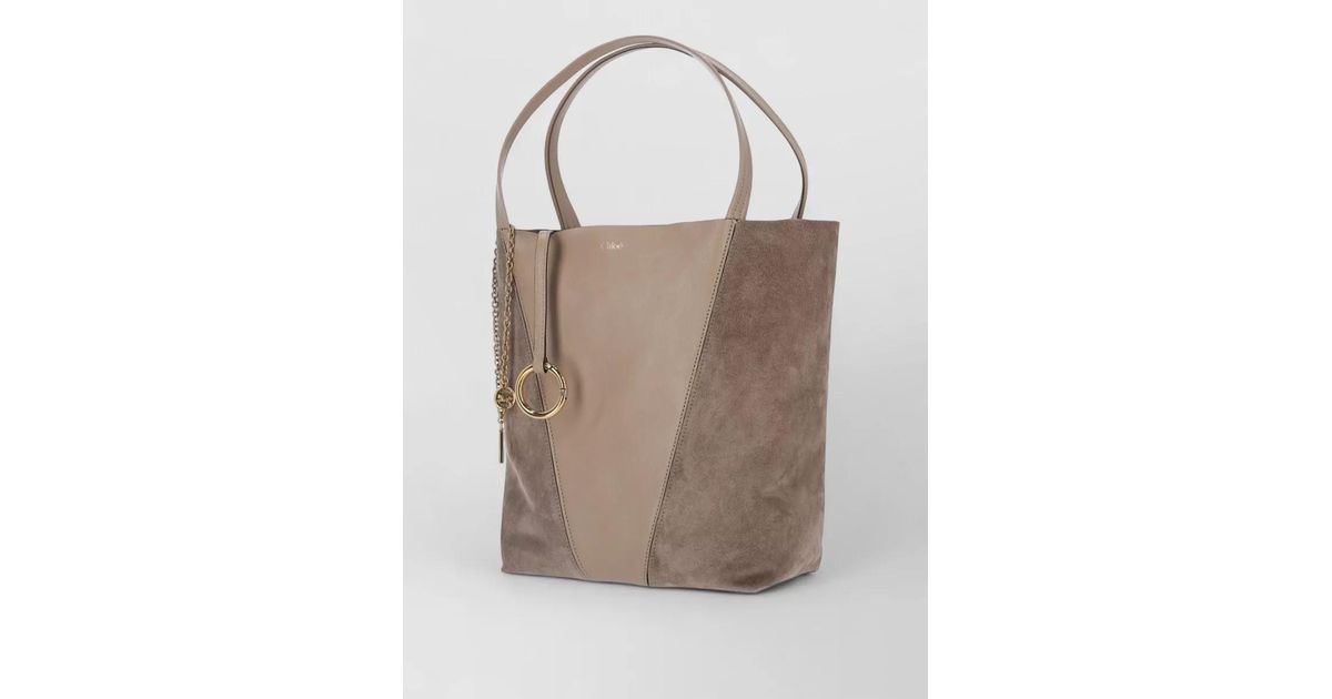 Chloé Shopper Buffalo Leather Tote Bag in Natural | Lyst UK