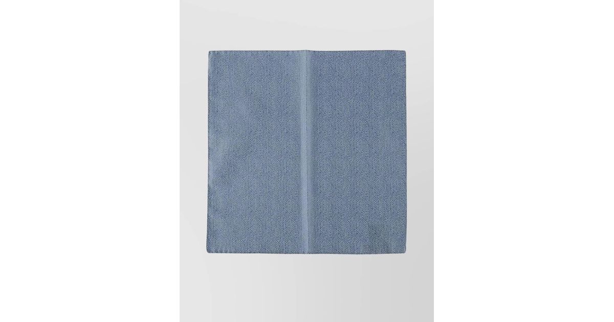 Emporio Armani Scarf Rectangular Herringbone Pattern in Blue for Men ...